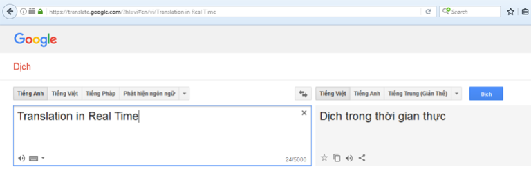 Google Dich - Access Any Content in Vietnamese
